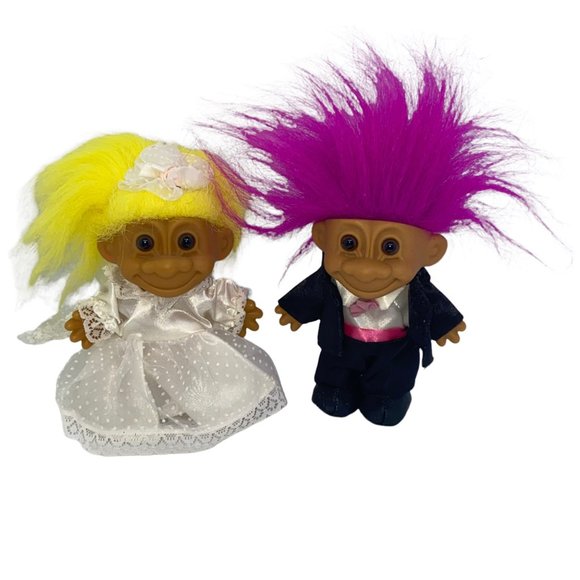 Russ | Toys | Russ Vintage Trolls Bride Groom 45 Figures | Poshmark